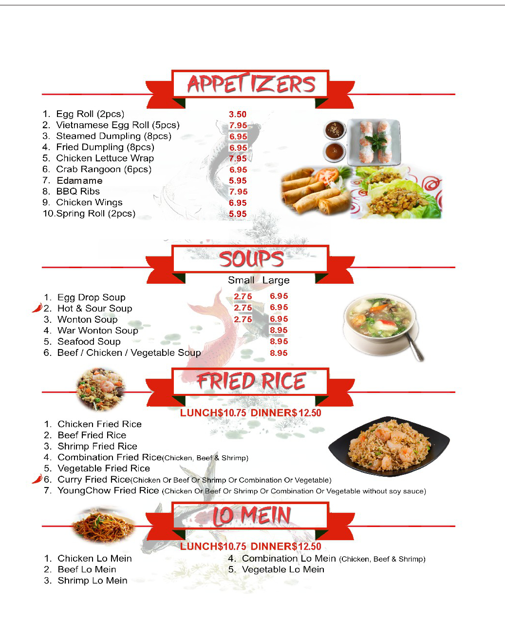Menu | Asian Cafe